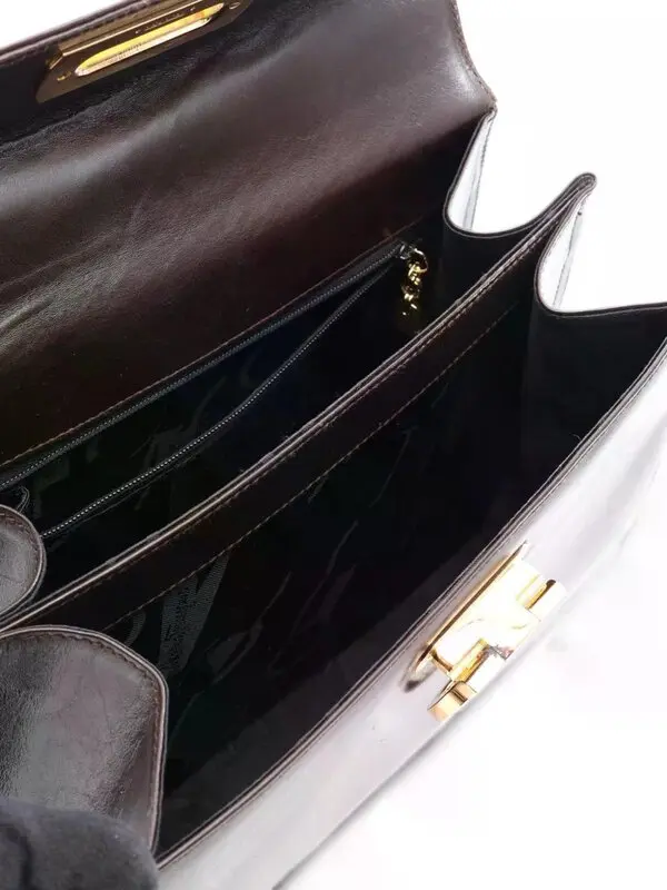 FERRAGAMO Gancini Flip-lock Tote Bag - Brown