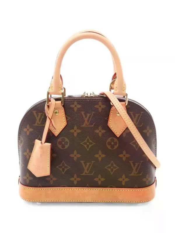 LOUIS VUITTON Monogram Canvas Alma Bb Tote Bag