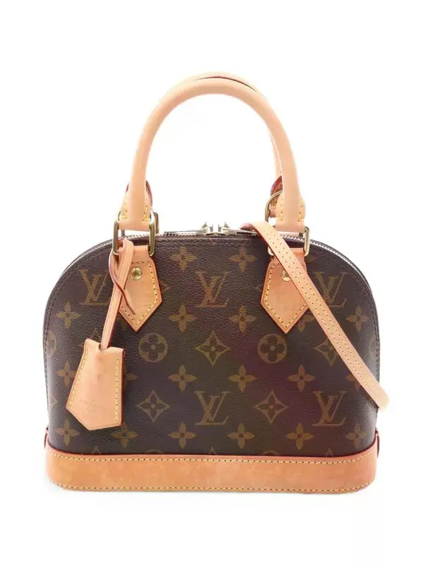 LOUIS VUITTON Monogram Canvas Alma Bb Tote Bag - Brown