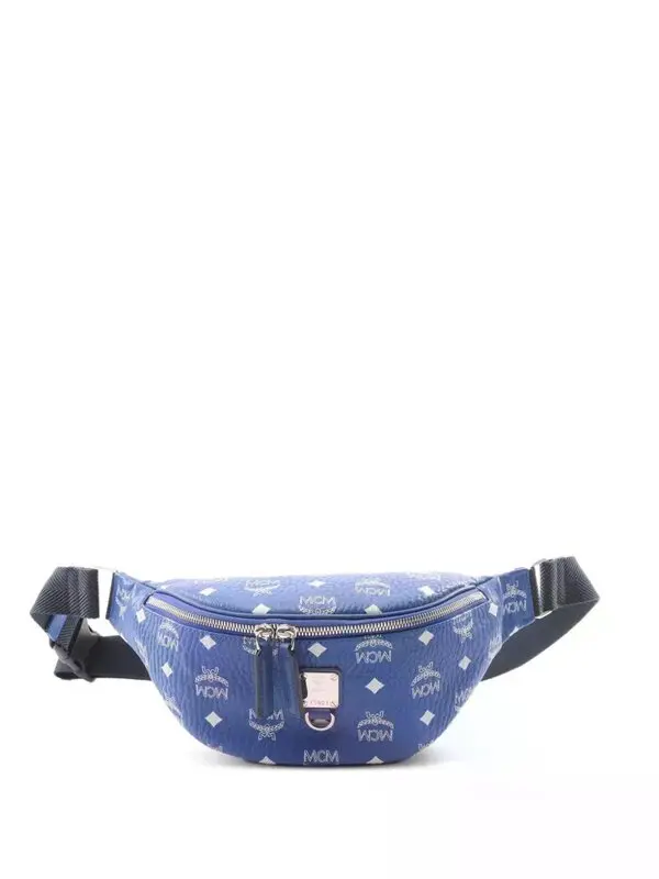 Mcm 2010s Visetos Monogram Belt Bag - Blue