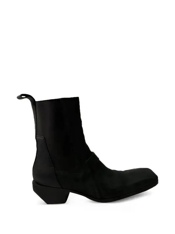 Rick Owens Heeled Square-toe Ankle Boots
