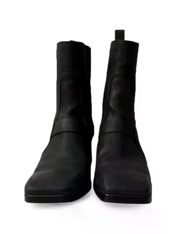 Rick Owens Heeled Square-toe Ankle Boots
