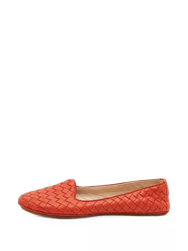Bottega Veneta Woven Almond Toe Ballet Flats