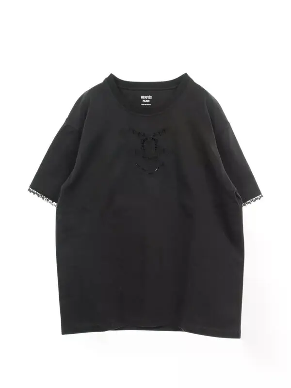 Hermès 2010s Palefroi Parfroy Lace-trim T-shirt