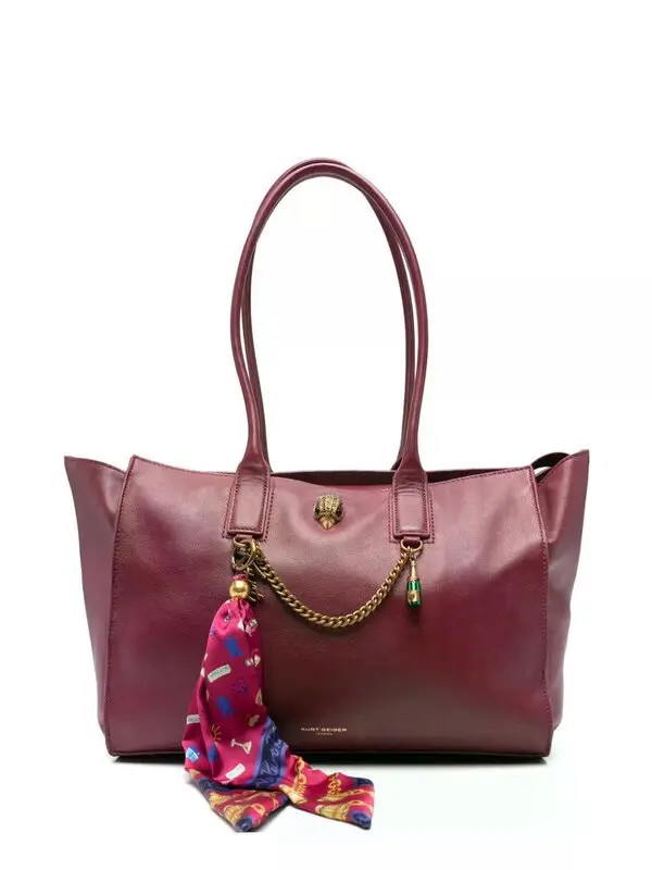Kurt Geiger Sloane Eagle-plaque Tote Bag - Red