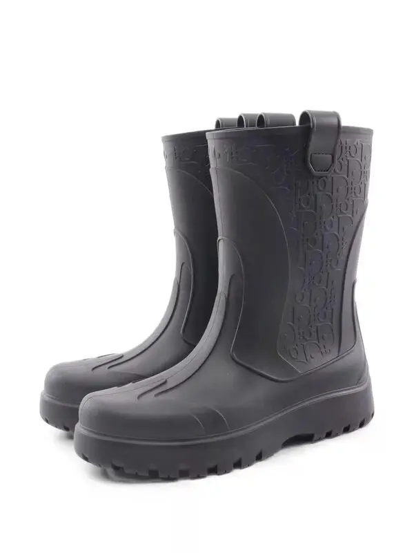 Dior 2020s Garden Oblique Rain Boots - Black