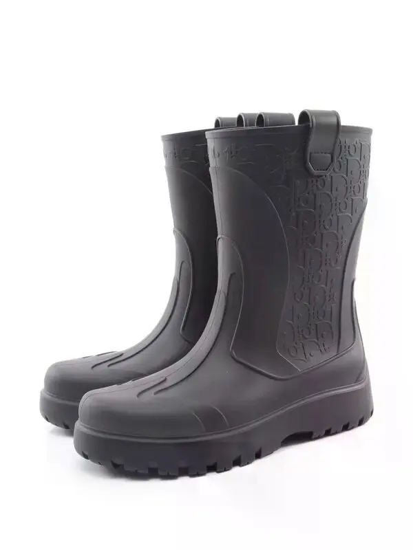 Dior 2020s Garden Oblique Rain Boots - Black