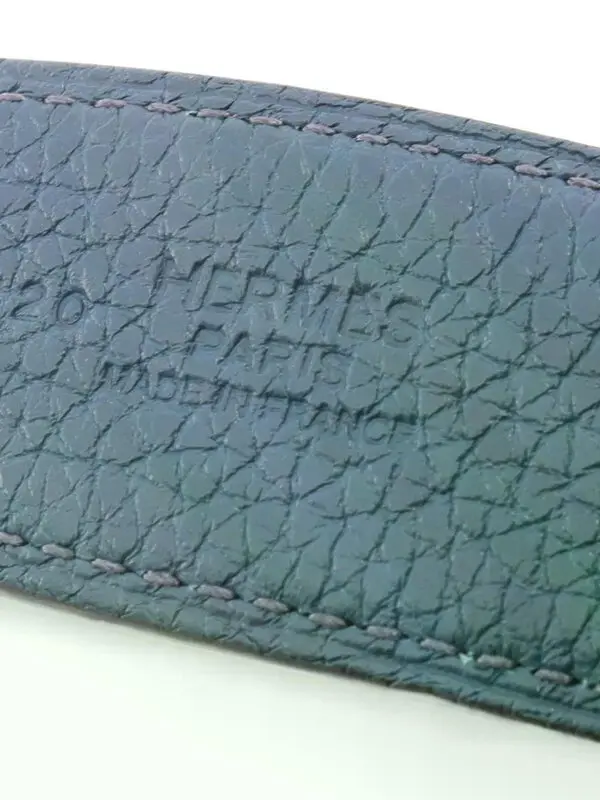 Hermès Constance H-belt Reversible Leather Belt - Blue