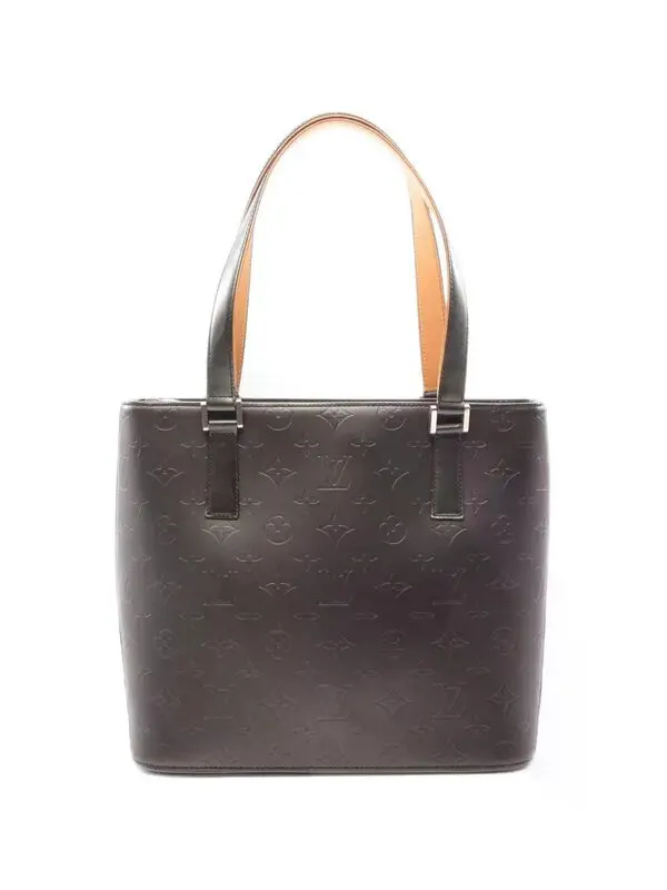 LOUIS VUITTON Monogram Mat Stockton Tote Bag - Grey