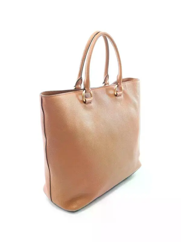 Prada 2000s Vitello Phenix Leather Tote Bag
