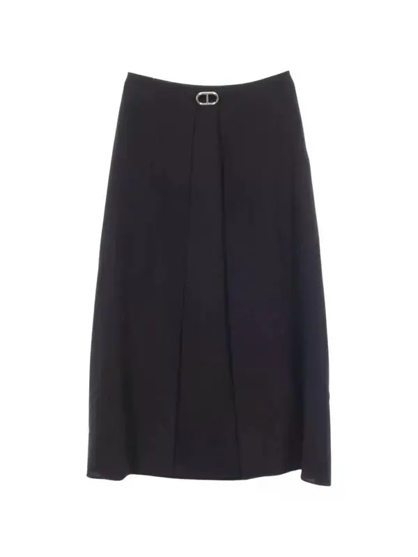 Hermès 2010s Chaine D'ancre A-line Midi Skirt