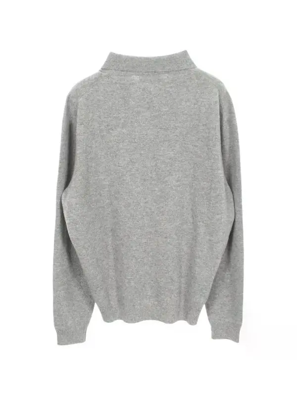 Miu Miu Cashmere Embroidered Logo Polo Shirt