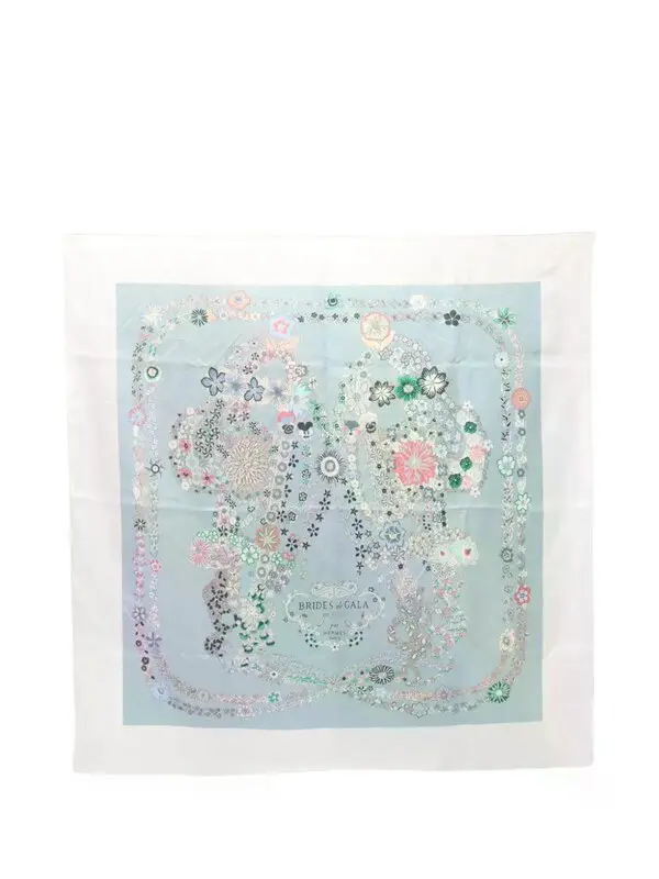 Hermès 2000s Brides De Gala Scarf - Blue