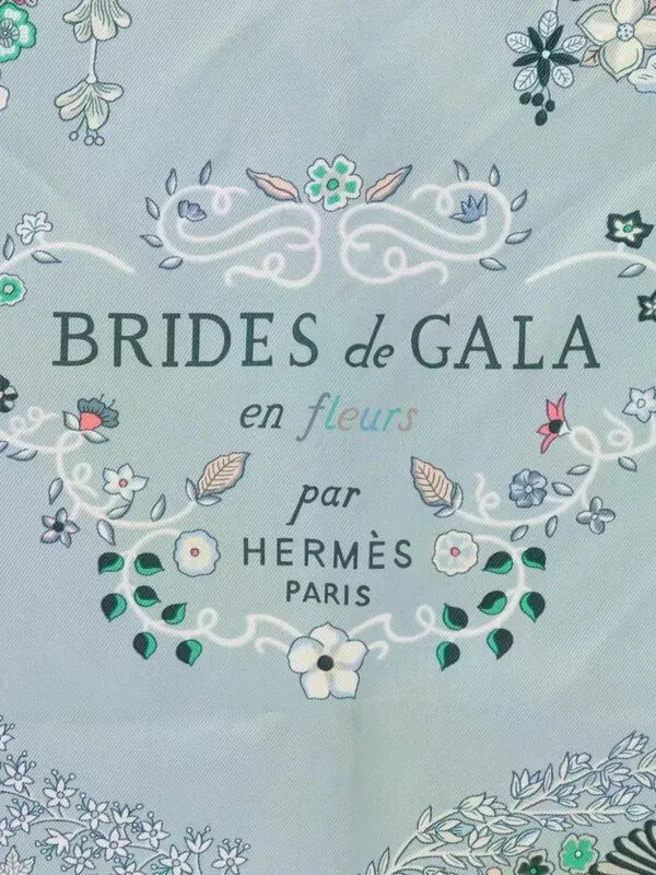 Hermès 2000s Brides De Gala Scarf - Blue