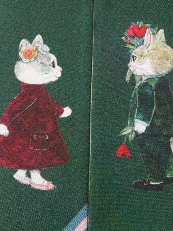 Gucci 2020s X Yuko Higuchi Cat-print Scarf