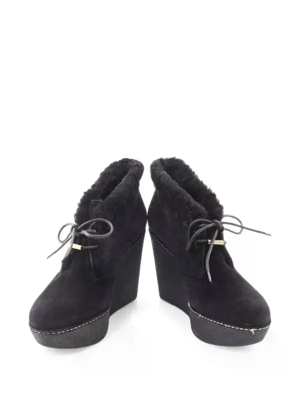 LOUIS VUITTON Monogram Wedge Boots