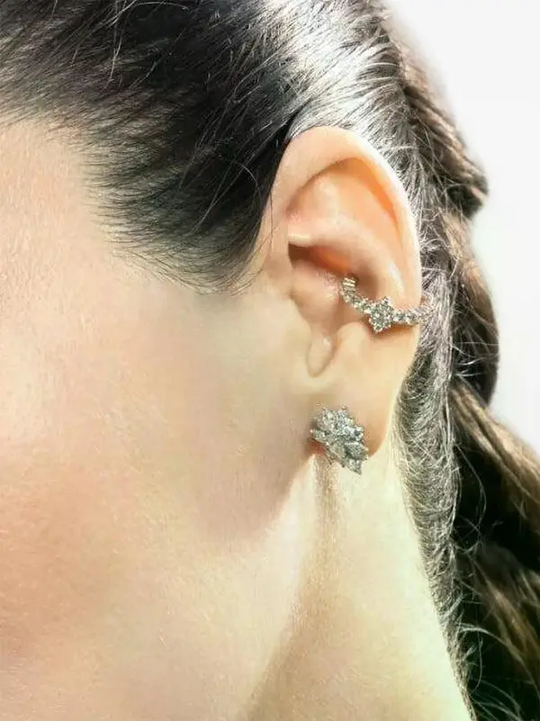 Yeprem Y-not Diamond Earrings - Silver