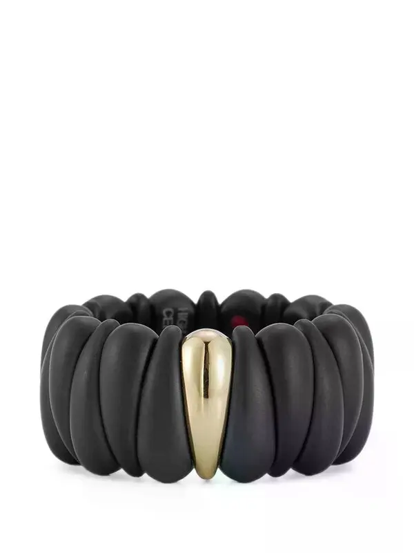 Roberto Demeglio Ceramic And 18k Yellow Gold Ring