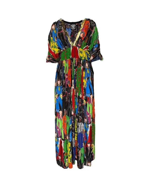 ANY OLD IRON Multicolor Heroes Kaftan Maxi Dress