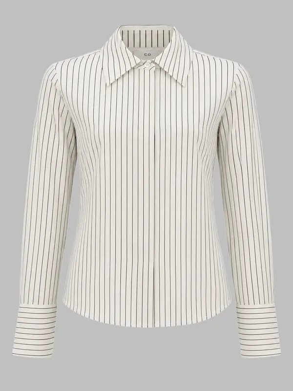 Co Camicia In Seta Striped Silk Shirt