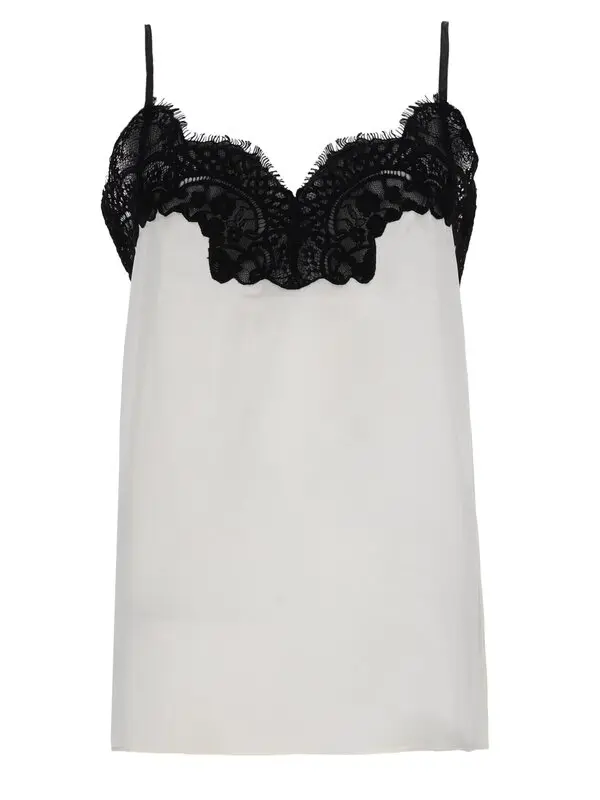 Co Silk And Lace Top