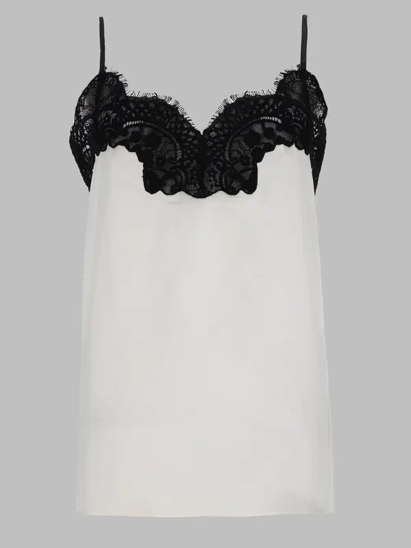 Co Silk And Lace Top