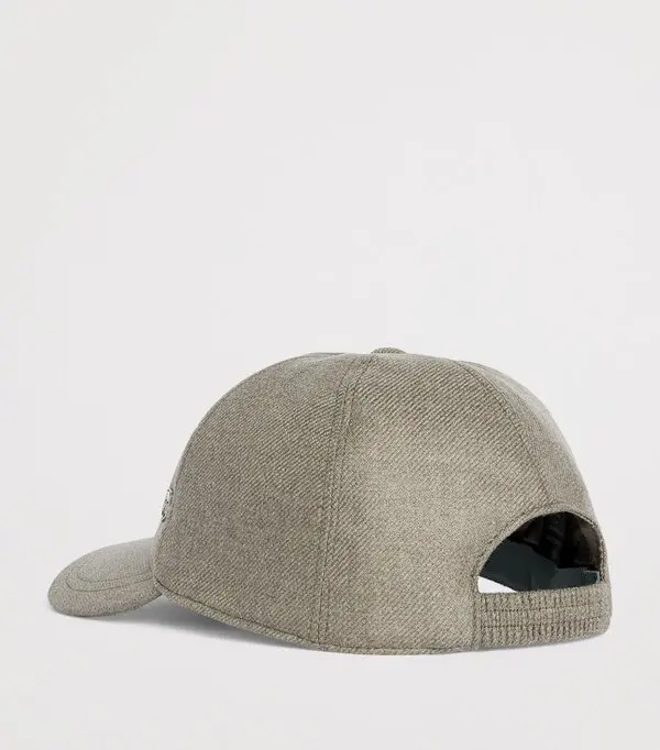 Corneliani Virgin Wool Crest Baseball Cap