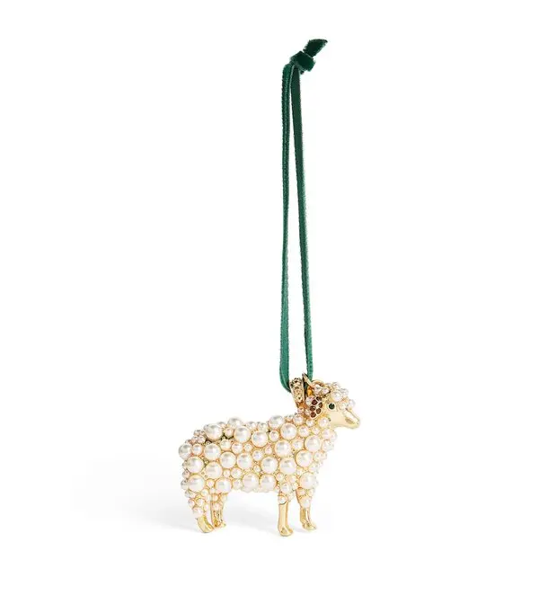 JOANNA BUCHANAN Faux-pearl Sheep Tree Decoration - Beige