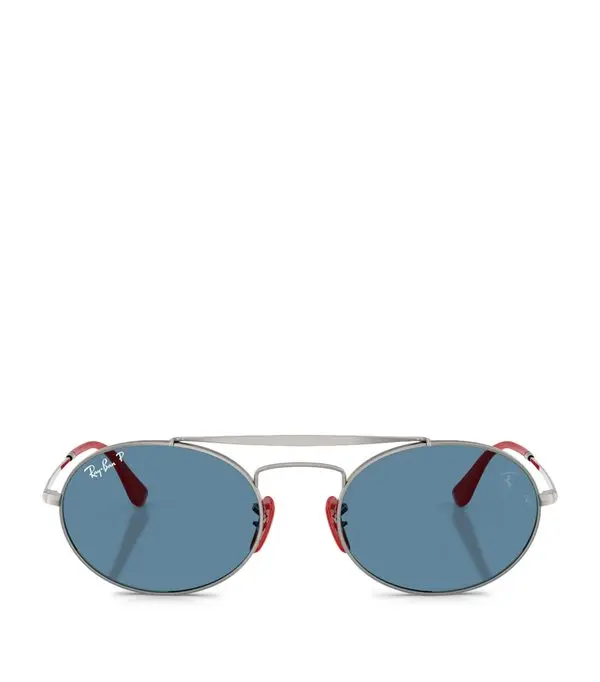 Ray-ban Metal Oval Sunglasses With Polarized+ Lenses - Grey
