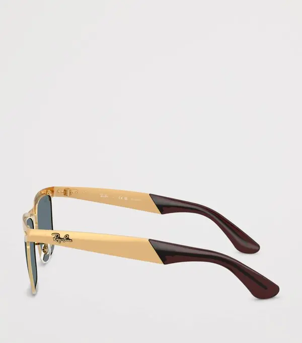 Ray-ban Metal Wayfarer Deluxe Square Frame Sunglasses