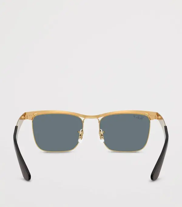 Ray-ban Metal Wayfarer Deluxe Square Frame Sunglasses