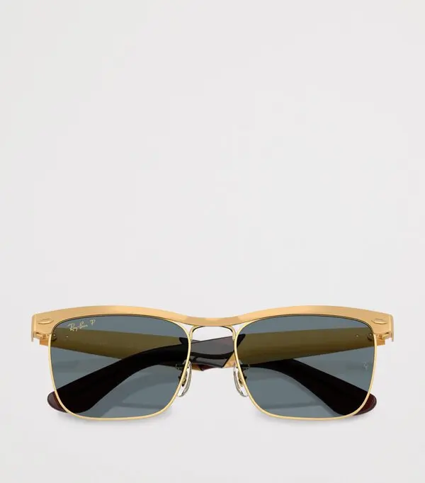 Ray-ban Metal Wayfarer Deluxe Square Frame Sunglasses