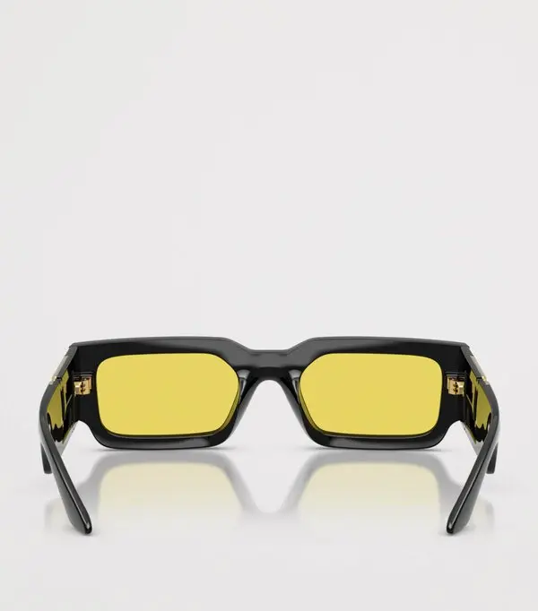 Versace Greca Maxi Rectangle Sunglasses