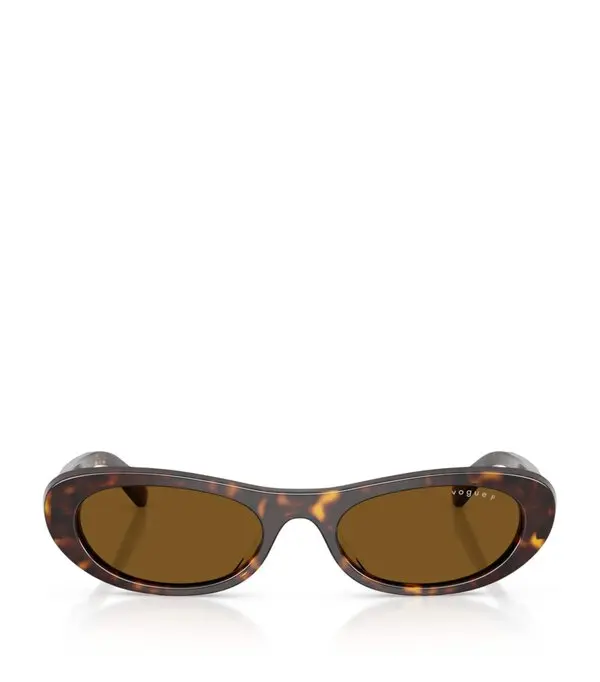 VOGUE Oval Tortoiseshell Sunglasses - Brown