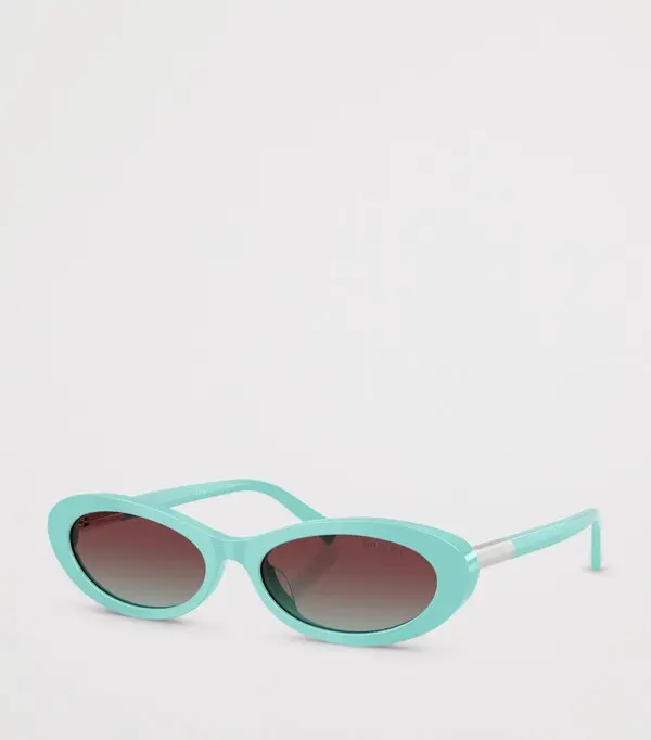 Tiffany & Co. Oval Sunglasses - Blue