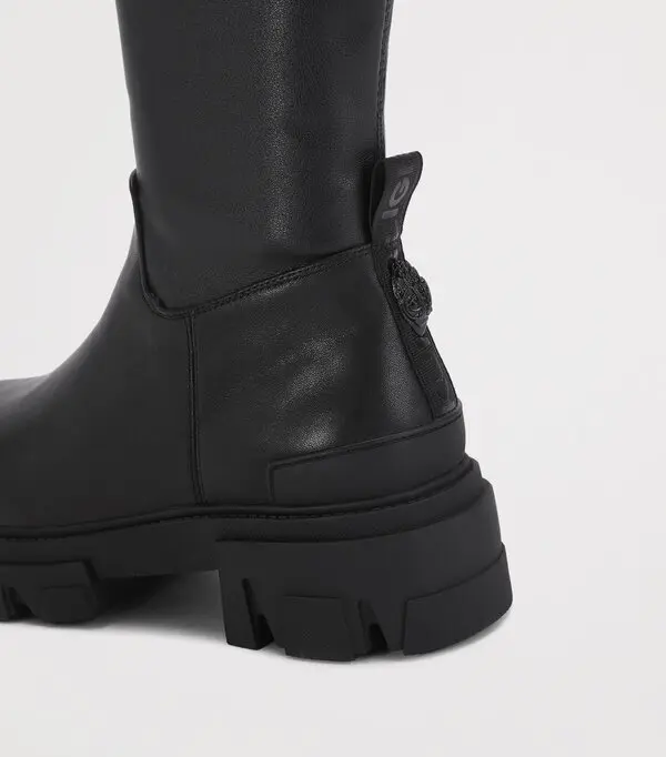 Kurt Geiger Leather Stomp Sock Knee-high Boots