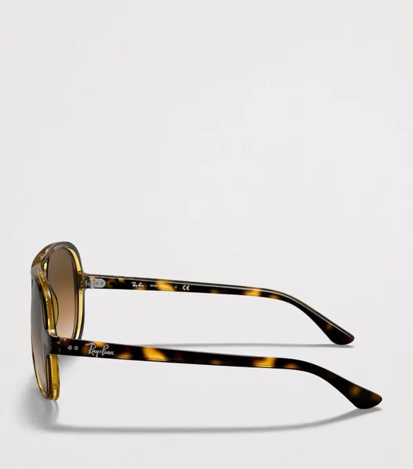 Ray-ban Tortoiseshell Cats 5000 Classic Pilot Sunglasses
