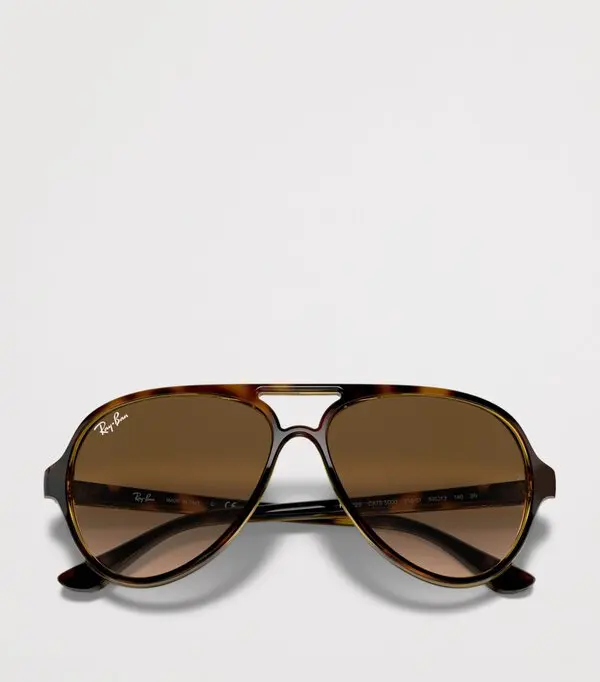 Ray-ban Tortoiseshell Cats 5000 Classic Pilot Sunglasses