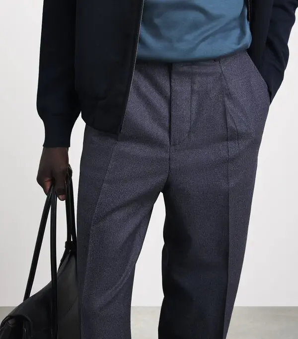 Pal Zileri Virgin Wool Pleated Trousers