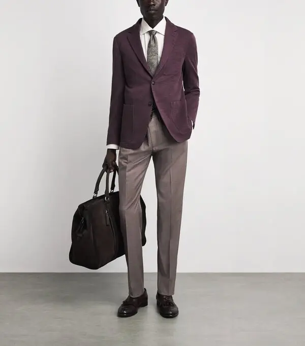 Pal Zileri Stretch-virgin Wool Drawstring Trousers