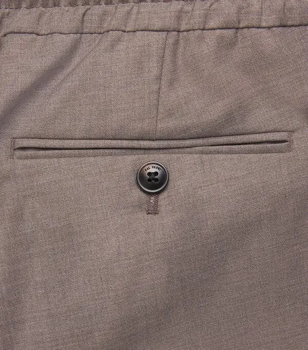 Pal Zileri Stretch-virgin Wool Drawstring Trousers
