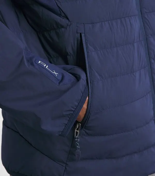 Rlx Ralph Lauren Padded High-neck Zip-up Jacket - Navy