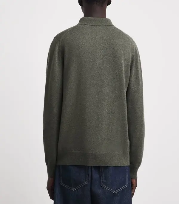 Sunspel Cashmere Long-sleeve Polo Shirt