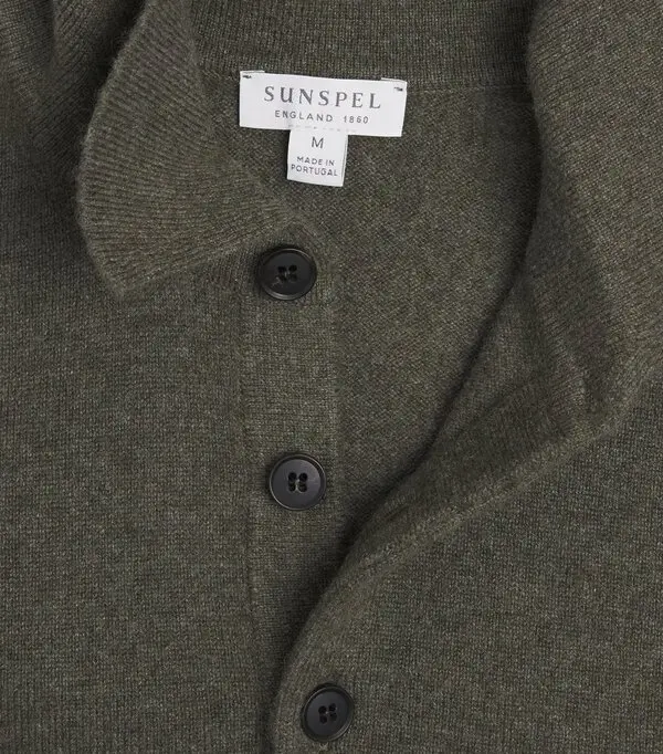 Sunspel Cashmere Long-sleeve Polo Shirt