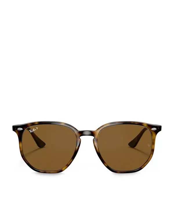 Ray-ban Tortoiseshell Irregular Frame Sunglasses - Brown
