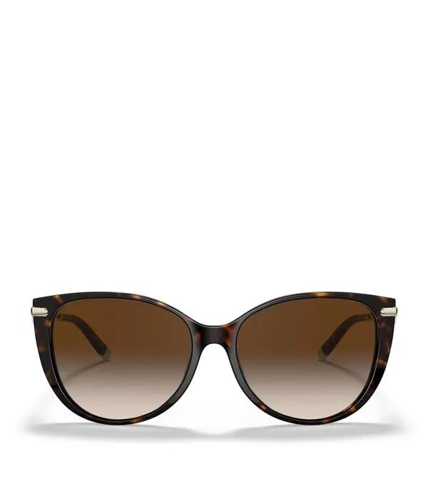 Tiffany & Co. Acetate Cat Eye Sunglasses - Brown