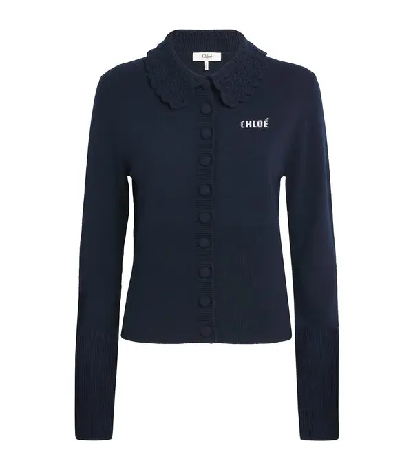 Chloé Wool Logo Cardigan