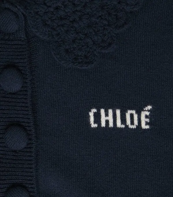 Chloé Wool Logo Cardigan
