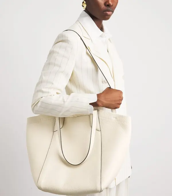 Harrods Medium Leather Freya Tote Bag