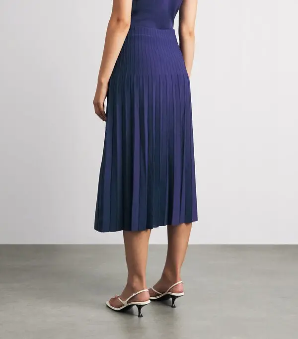 Staud Pleated Lena Midi Skirt